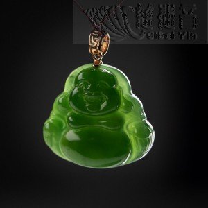 碧玉彌勒佛挂墜 18K金扣 2610 4 慈悲音