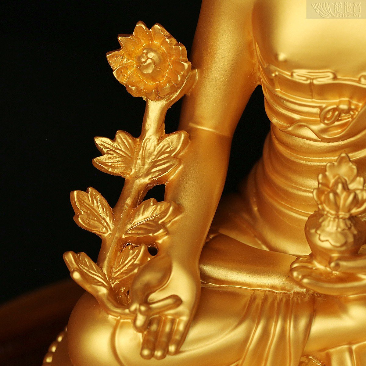 Golden Medicine Buddha Statue CiBeiYin