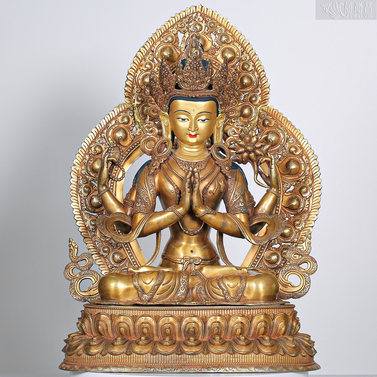 "Achieve Greatness"Four-Armed Guanyin Bodhisattva Statue- Revered by ...