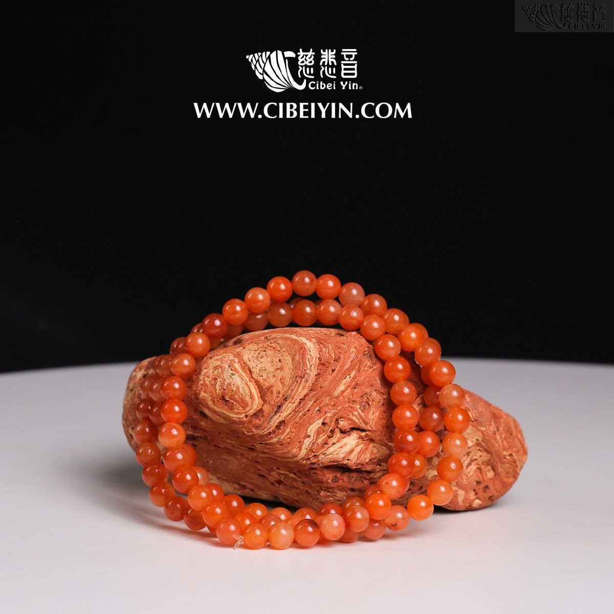 Red Golden Silk Jade Bracelet – 6mm CiBeiYin
