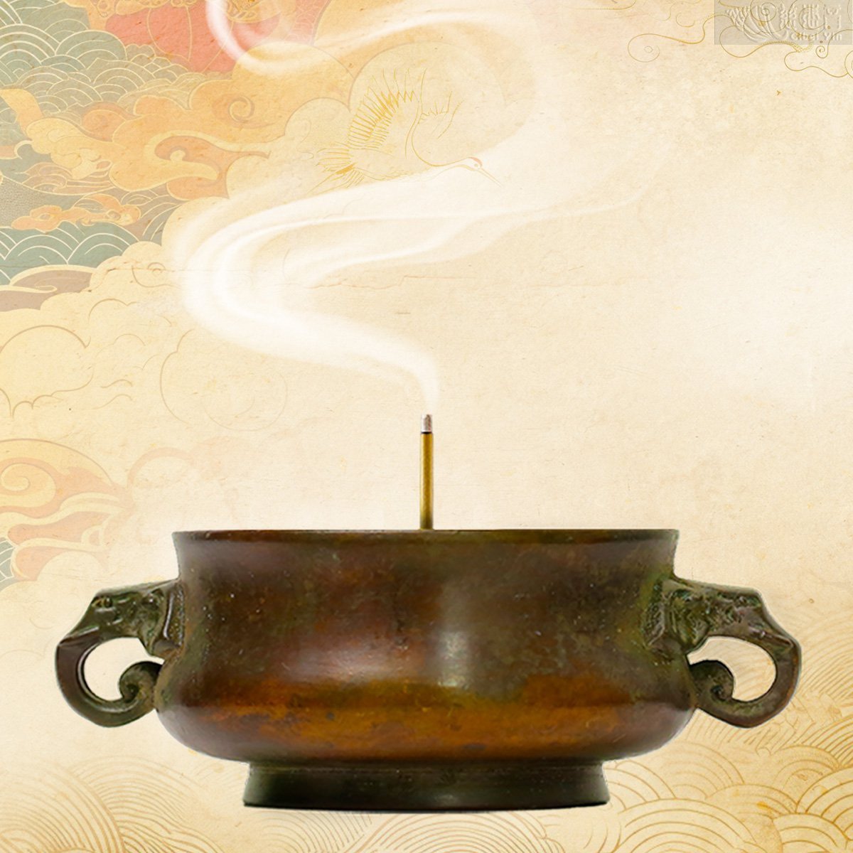 Xuande Style Elephant-Handle Incense Burner CiBeiYin