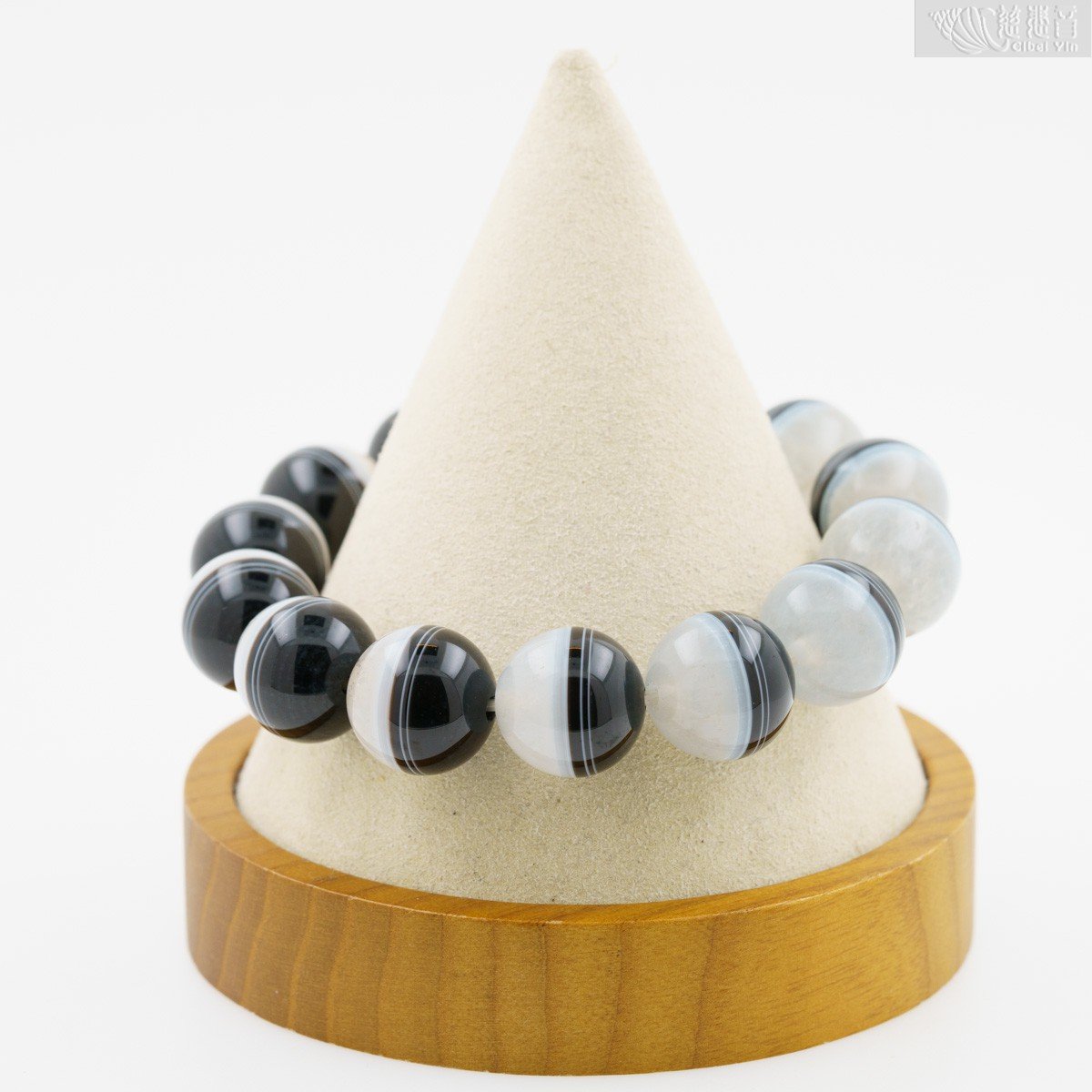 "Tai Chi Bead" Natural Crystal&Agate Bracelet 16mm CiBeiYin