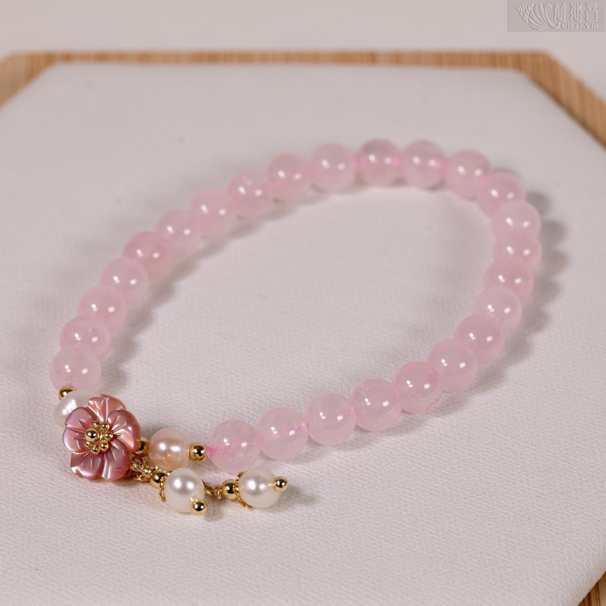 Rose Quartz Peach Blossom Bracelet - 6mm CiBeiYin